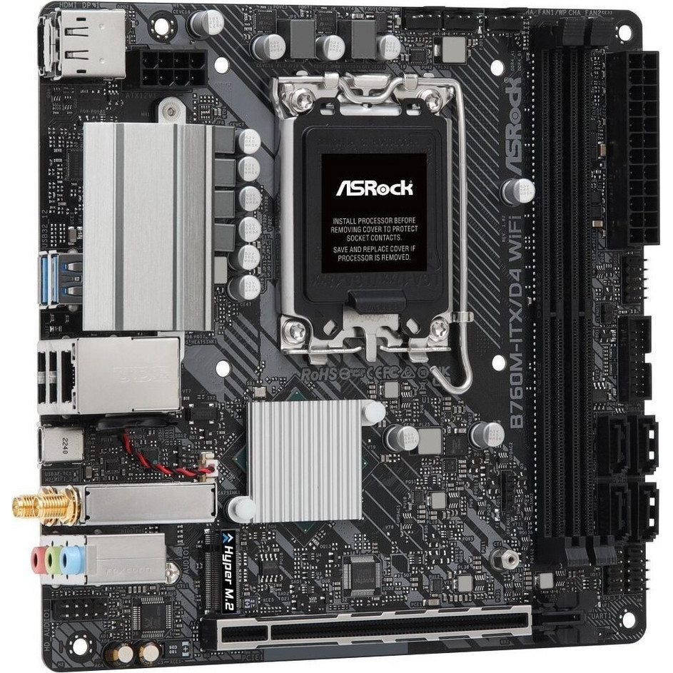 Asrock B760M-ITX/D4 WiFi Motherboard Mini ITX με Intel 1700 Socket | BestPrice.gr