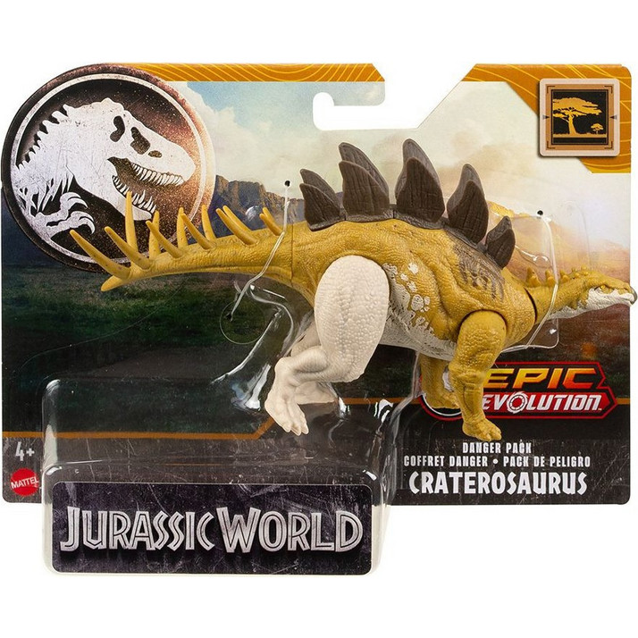 Mattel Jurassic World Epic Evolution Craterosaurus Danger Pack ...