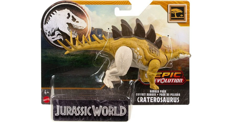 Mattel Jurassic World Epic Evolution Craterosaurus Danger Pack ...
