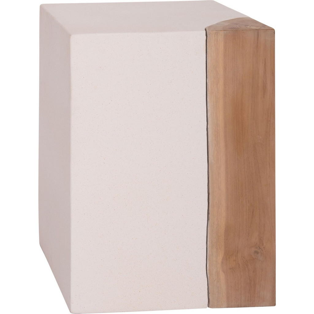 HomeMarkt Leia Βοηθητικό Τραπεζάκι Σαλονιού Τετράγωνο Μασίφ Ξύλο με ...