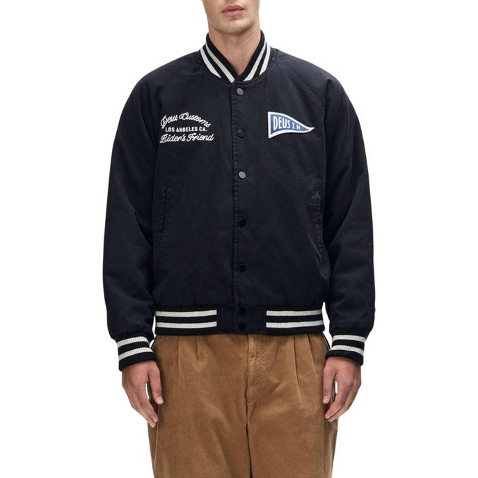 Deus Ex Machina Ανδρικό Μπουφάν Χειμωνιάτικο Κολλεγιακό Μαύρο ...