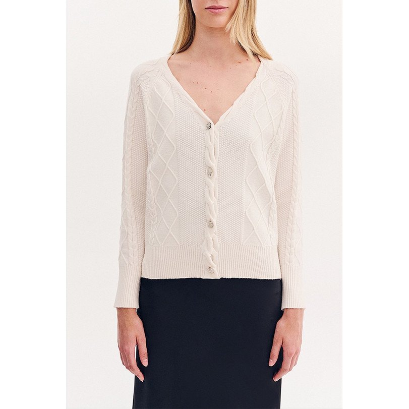 Forel Γυναικεία Ζακέτα Πόντσο Μακριά με Κουμπιά Εκρού 081.90.01.023 ...