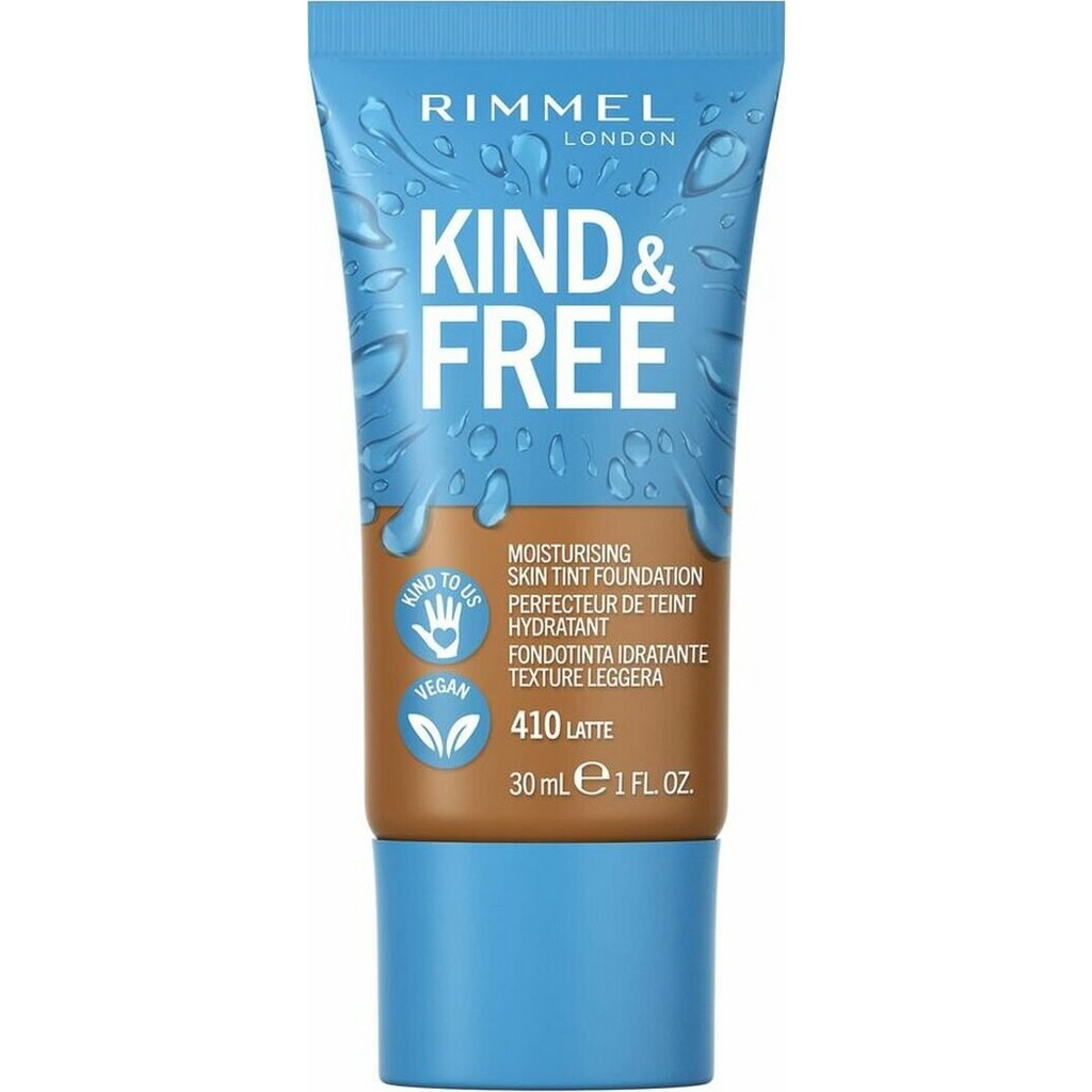 Rimmel Kind & Free Moisturising Skin Tint 410 Latte Liquid Foundation ...