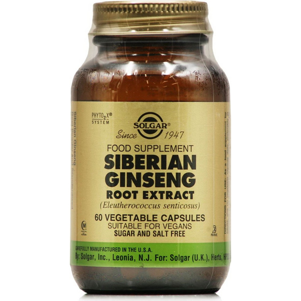 Solgar Siberian Ginseng Root Extract 60 Κάψουλες | BestPrice.gr