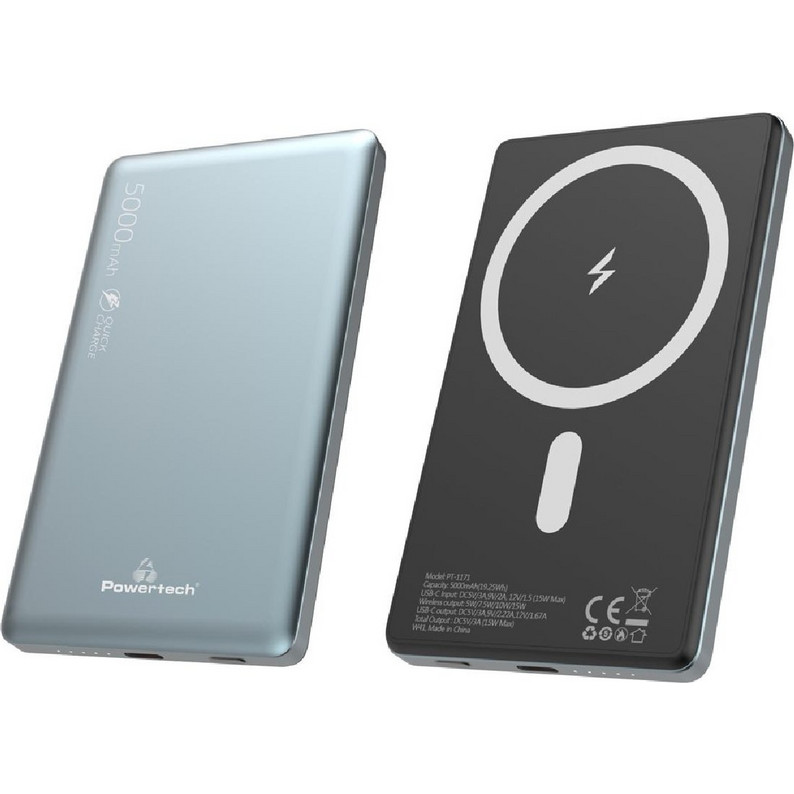 Powertech PT-1171 Wireless Magsafe Power Bank 5000mAh 15W με Θύρα USB-C ...