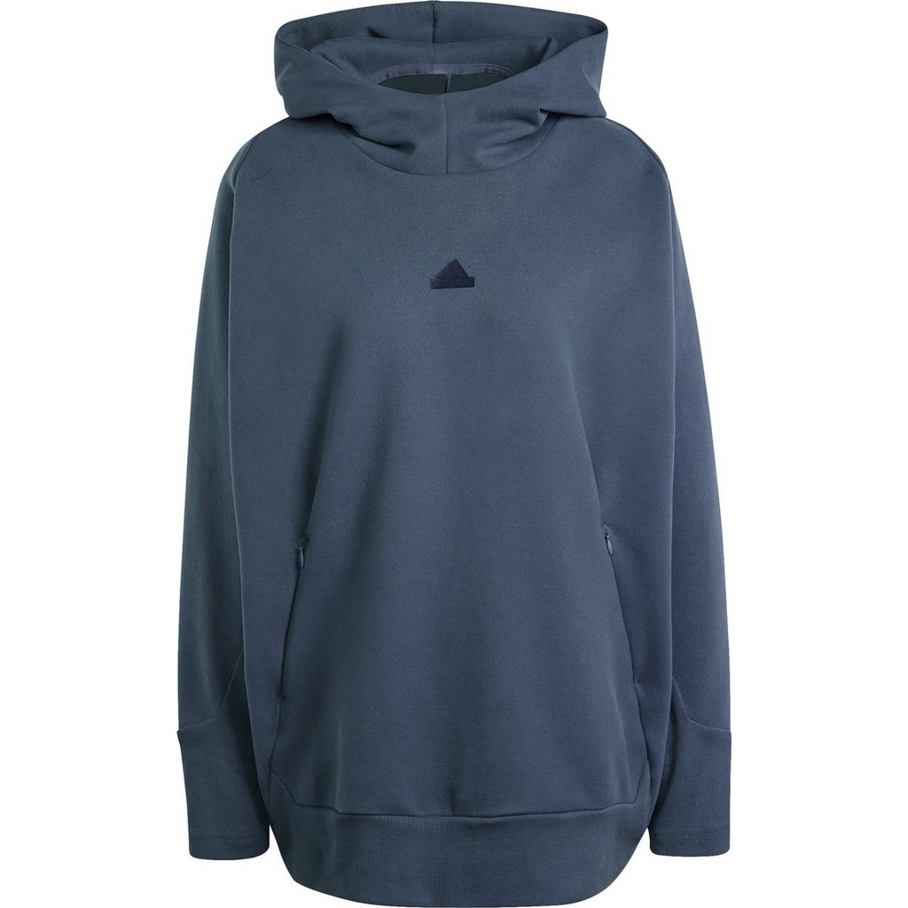 Adidas Z.N.E. Winterized Γυναικείο Αθλητικό Φούτερ με Κουκούλα Πετρόλ ...
