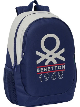 Safta Benetton With Grip Σχολική Τσάντα Πλάτης Δημοτικού Γκρι 641963822 ...