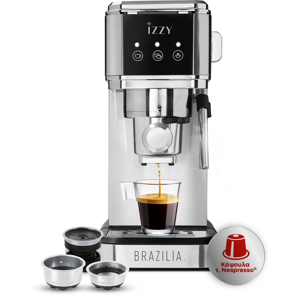 Izzy IZ-6015 Αυτόματη Μηχανή Espresso 1350W 20bar | BestPrice.gr