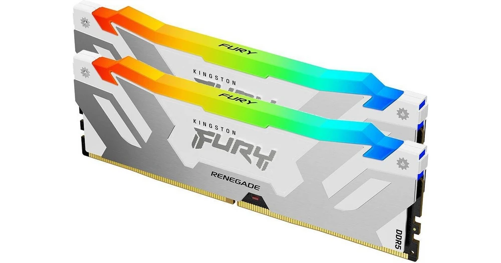 Kingston Fury Renegade RGB 32GB (2X16GB) DDR5 RAM 6400MHz C32 White | BestPrice.gr