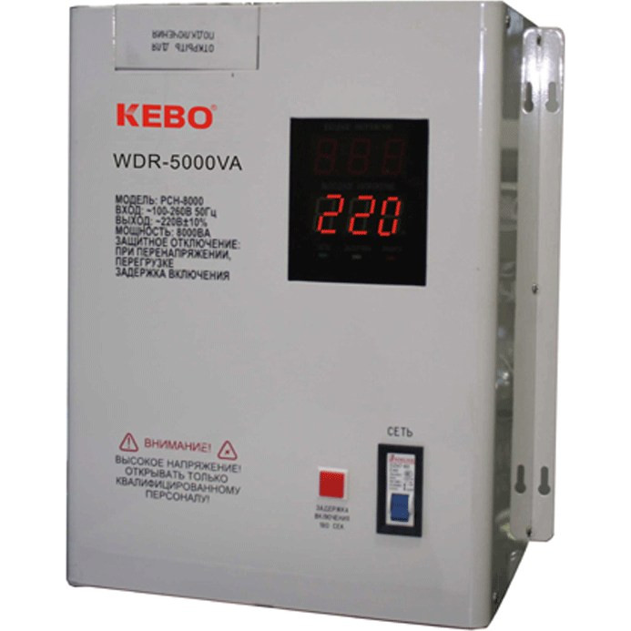 Kebo WDR-5000VA Σταθεροποιητής Τάσης Relay 5000VA | BestPrice.gr