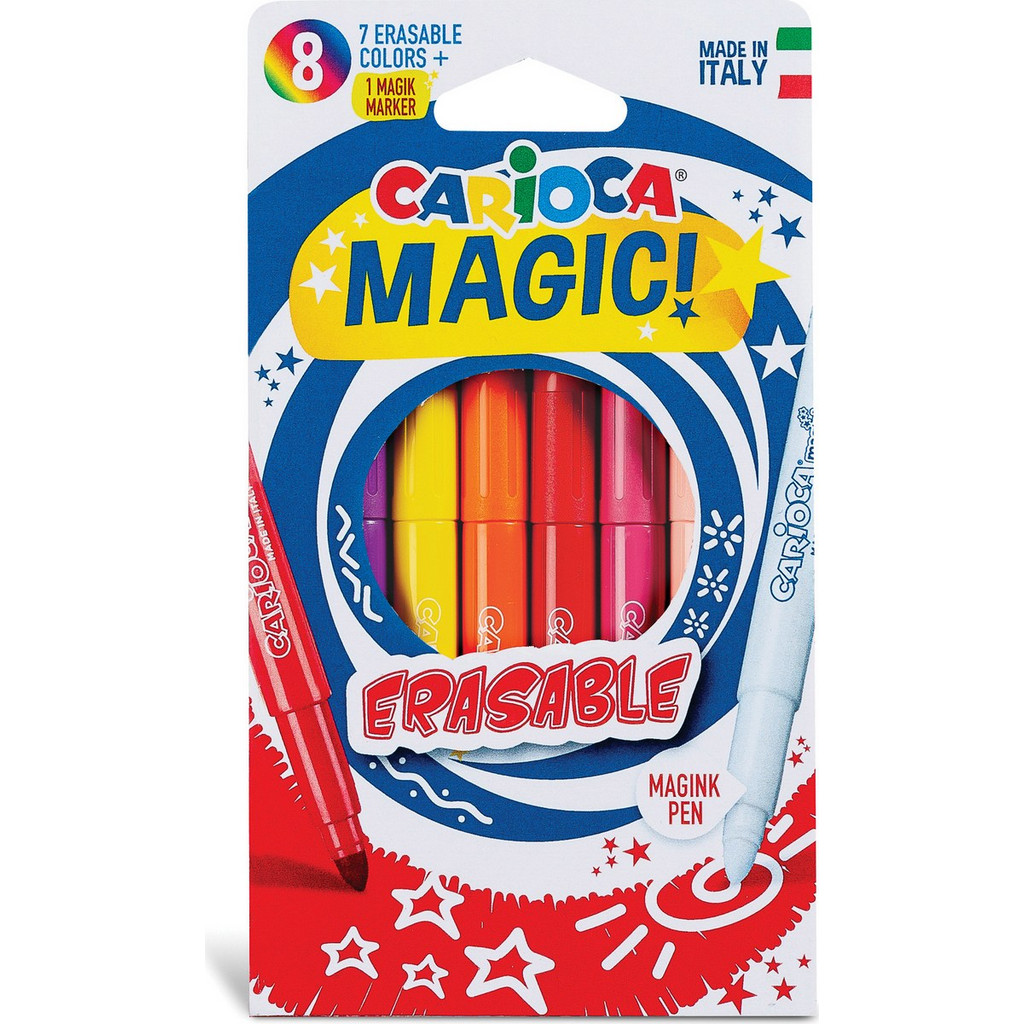Carioca Magic! Erasable Μαγικοί Μαρκαδόροι Ζωγραφικής Σετ 8 Χρώματα ...