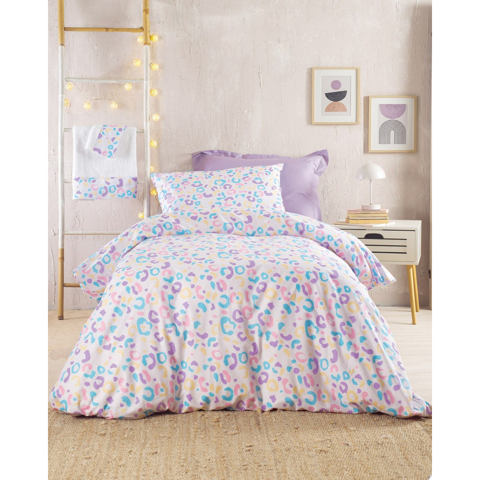 Rythmos Σετ Παιδικά Σεντόνια Μονά Βαμβακερά 160x260 Candy Lilac 3τμχ ...