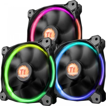 Thermaltake Riing 12 LED Case Fan 120mm RGB με Σύνδεση 4-Pin PWM 3τμχ ...