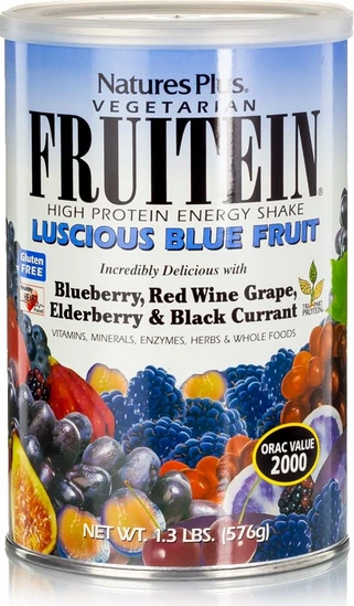 Nature's Plus Frutein Blue Φυτική Πρωτεΐνη Χωρίς Γλουτένη 576gr ...