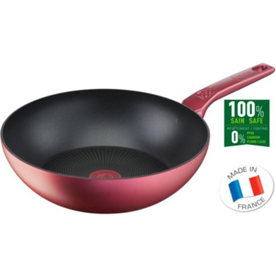 Tefal Daily Chef Red Wok Αλουμινίου Αντικολλητικό 28cm | BestPrice.gr