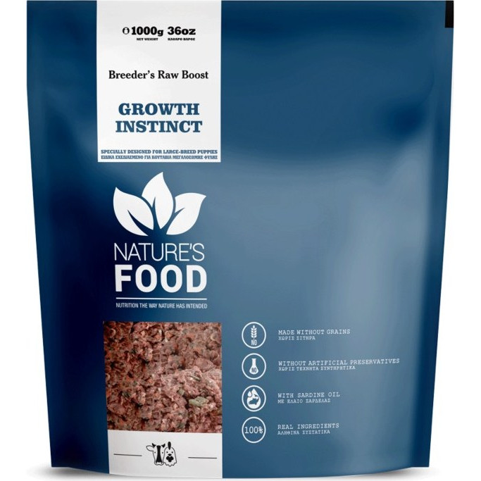 Nature's Food Growth Instinct Breeder's Raw Boost with Chicken 1kg ...