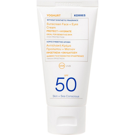 Korres Yoghurt Αντηλιακή Κρέμα Προσώπου & Ματιών SPF50 50ml | BestPrice.gr