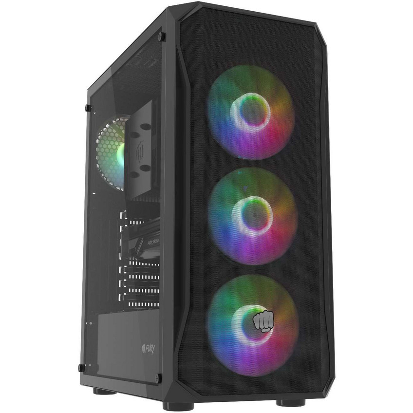Fury Shobo SH4F RGB Black Gaming Midi Tower Κουτί Υπολογιστή RGB με ...