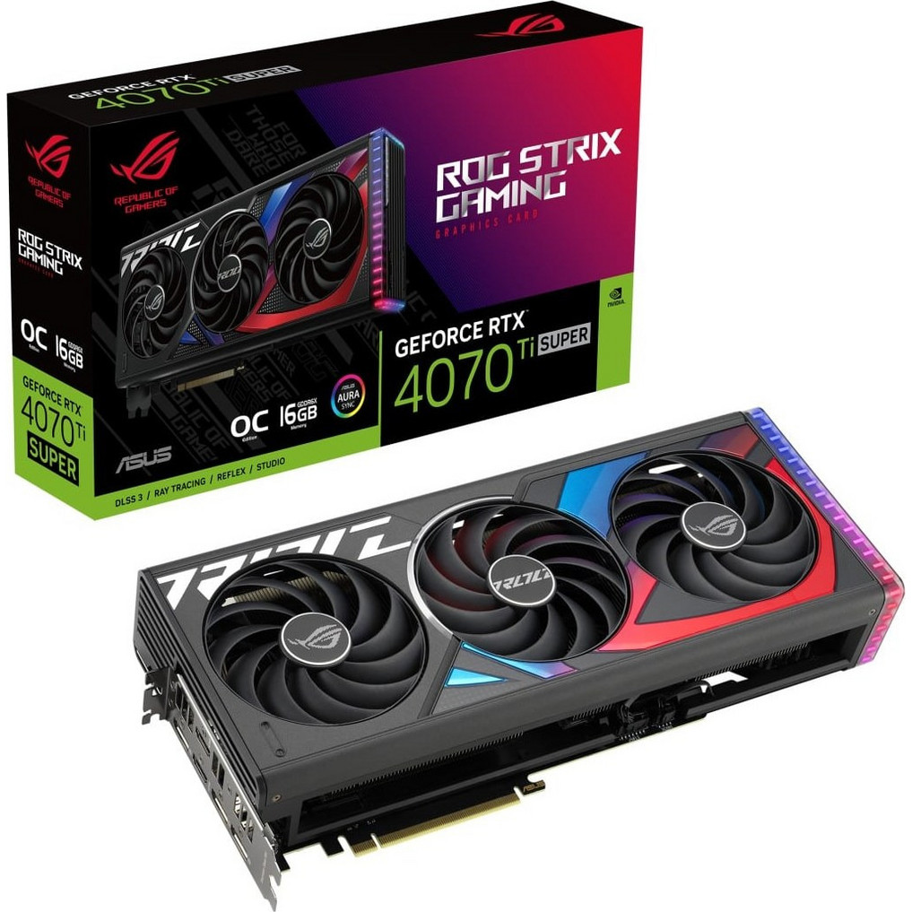 Asus GeForce RTX 4070 Ti Super 16GB GDDR6X ROG Strix OC Ada Lovelace ...