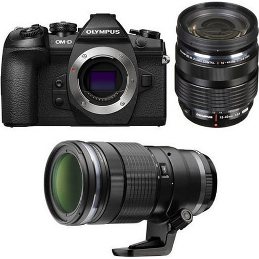 Olympus OM-D E-M1 Mark II Mirrorles Φωτογραφική Μηχανή Crop Frame + Kit 12-40mm 40-150mm ...