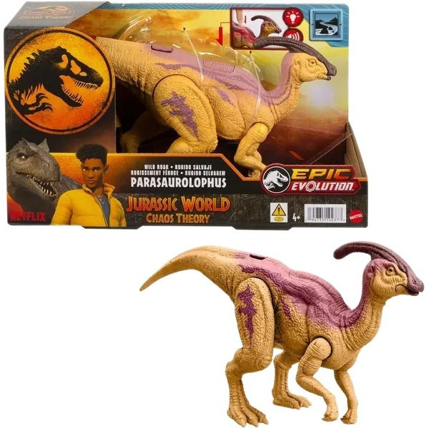Mattel Jurassic World Epic Evolution Wild Roar Parasaurolophus ...