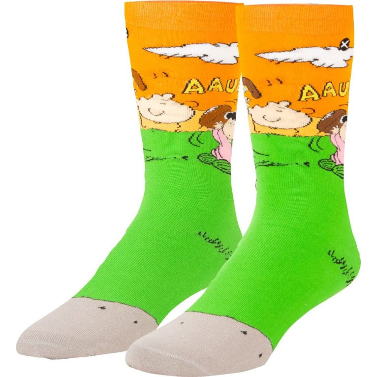 ODD SOX Peanuts Charlie Brown Βαμβακερές Ανδρικές Κάλτσες Ψηλές με ...