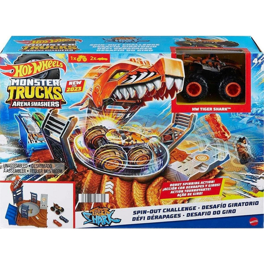 Mattel Παιχνιδολαμπάδα Hot Wheels Monster Trucks Arena Smashers Tiger ...