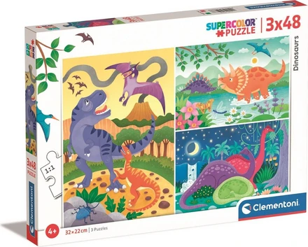 Clementoni Supercolor Dinosaurs 3x48pcs | BestPrice.gr