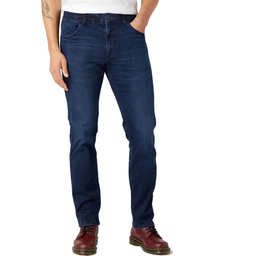Wrangler Ανδρικό Τζιν Παντελόνι Κανονική Εφαρμογή Navy Μπλε W15QMN397 ...
