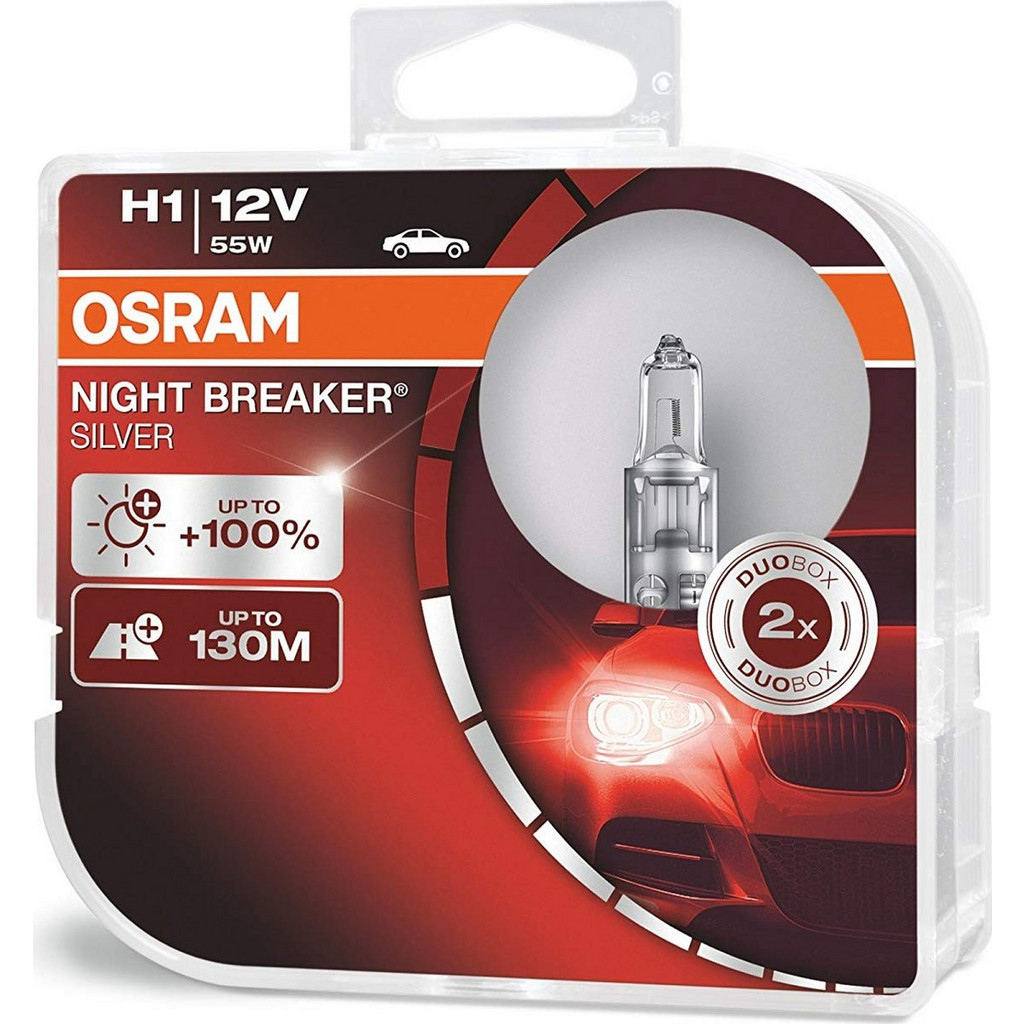 Osram H1 Night Breaker Silver 64150NBS-HCB 12V 55W 2τμχ | BestPrice.gr