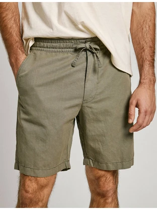 Pepe Jeans Stanley Ανδρική Βερμούδα Τζιν Μπεζ PM801084YH2-804 ...