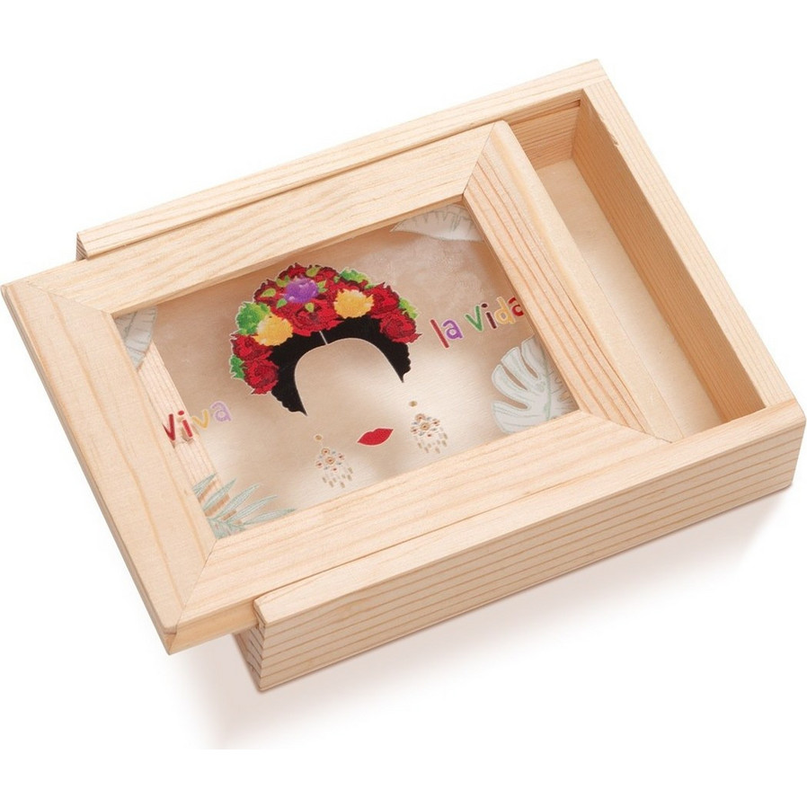 Parisis Μπομπονιέρα Βάπτισης Κασετίνα Frida Kahlo από Plexiglass & Ξύλο ...