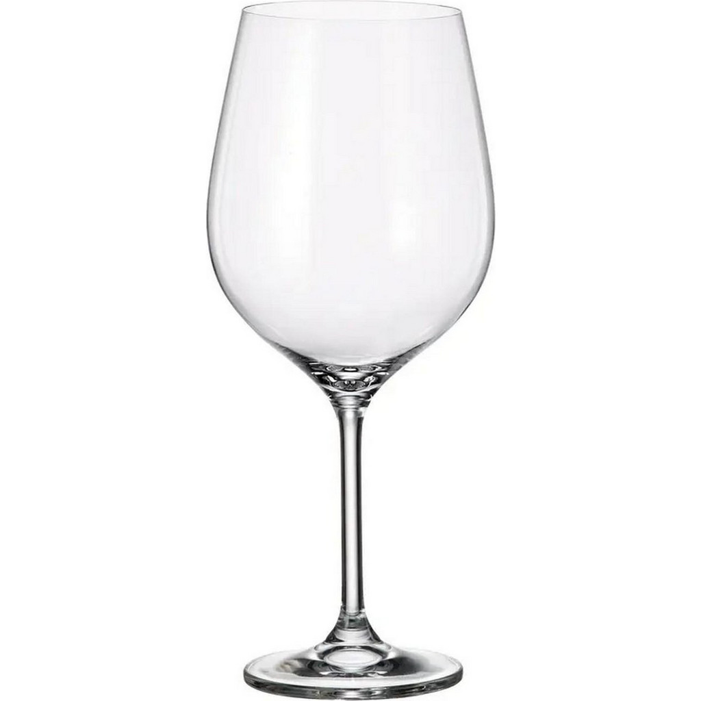 Bohemia Crystal Σετ Ποτήρια Κρασιού Γυάλινα Κολωνάτα Crex 600ml 6τμχ ...
