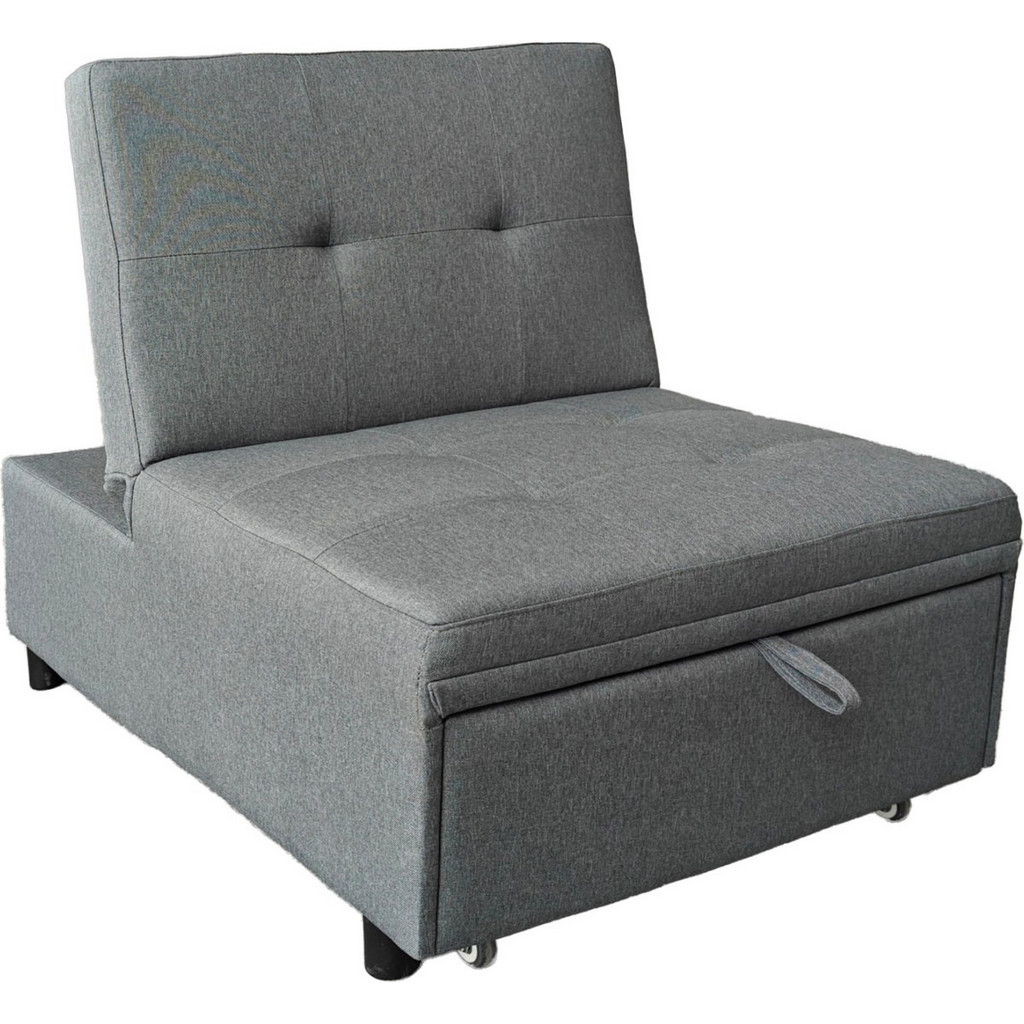 HomeMarkt Πολυθρόνα Κρεβάτι Ανακλινόμενη Γκρι Libre HM3295.01 ...