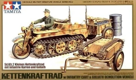 Tamiya Kettenkraftrad Infantry Cart & Goliath Demolition Vehicle ...