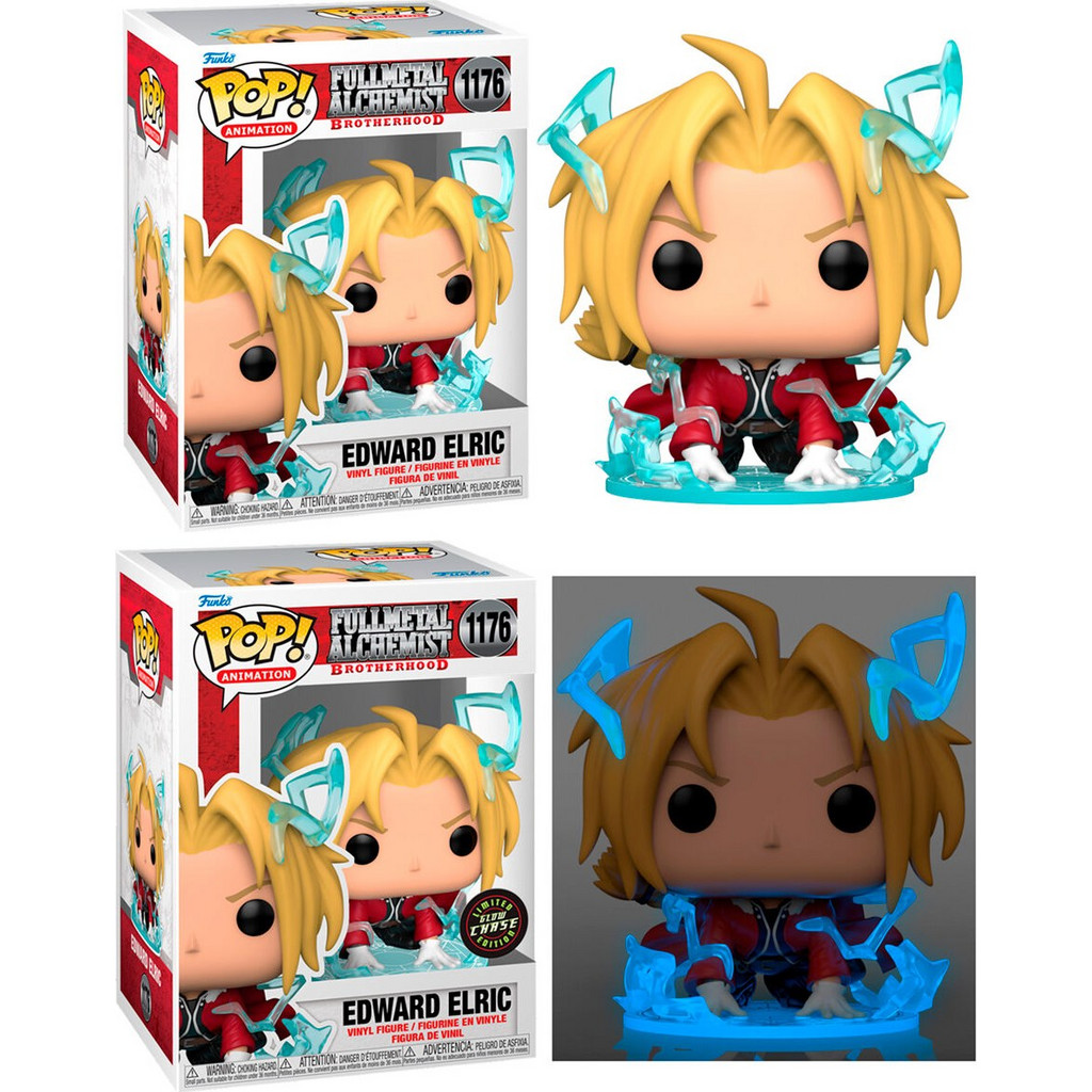 Funko Pop! Animation FullMetal Alchemist 1176 Edward Elric & Chase ...
