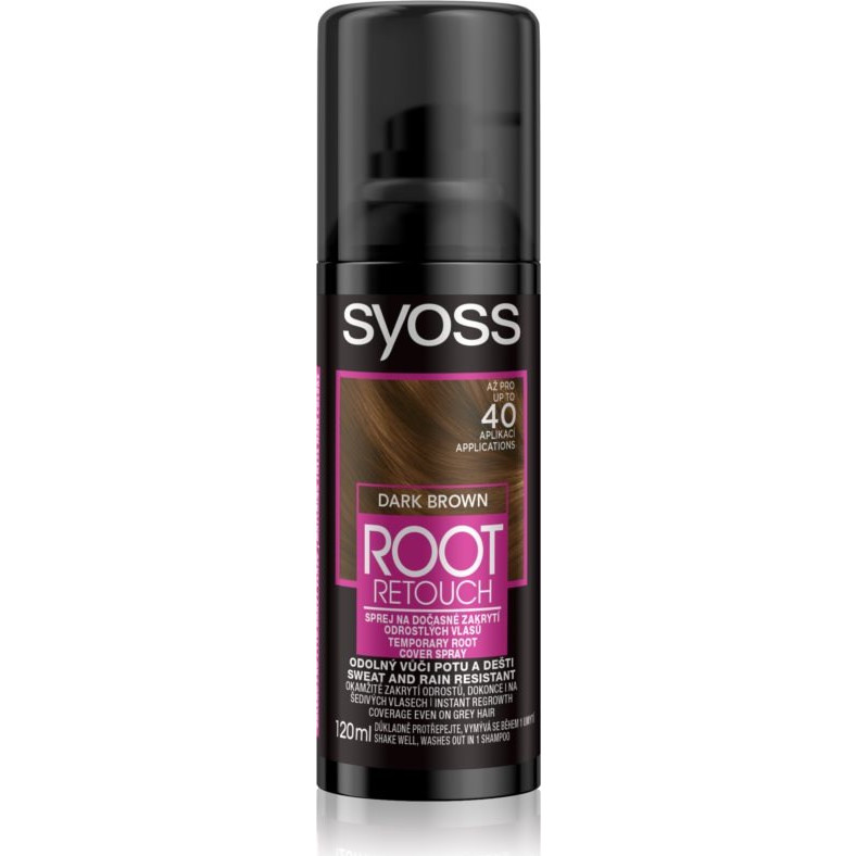 Syoss Root Retoucher Dark Brown Spray Βαφής Μαλλιών 120ml | BestPrice.gr