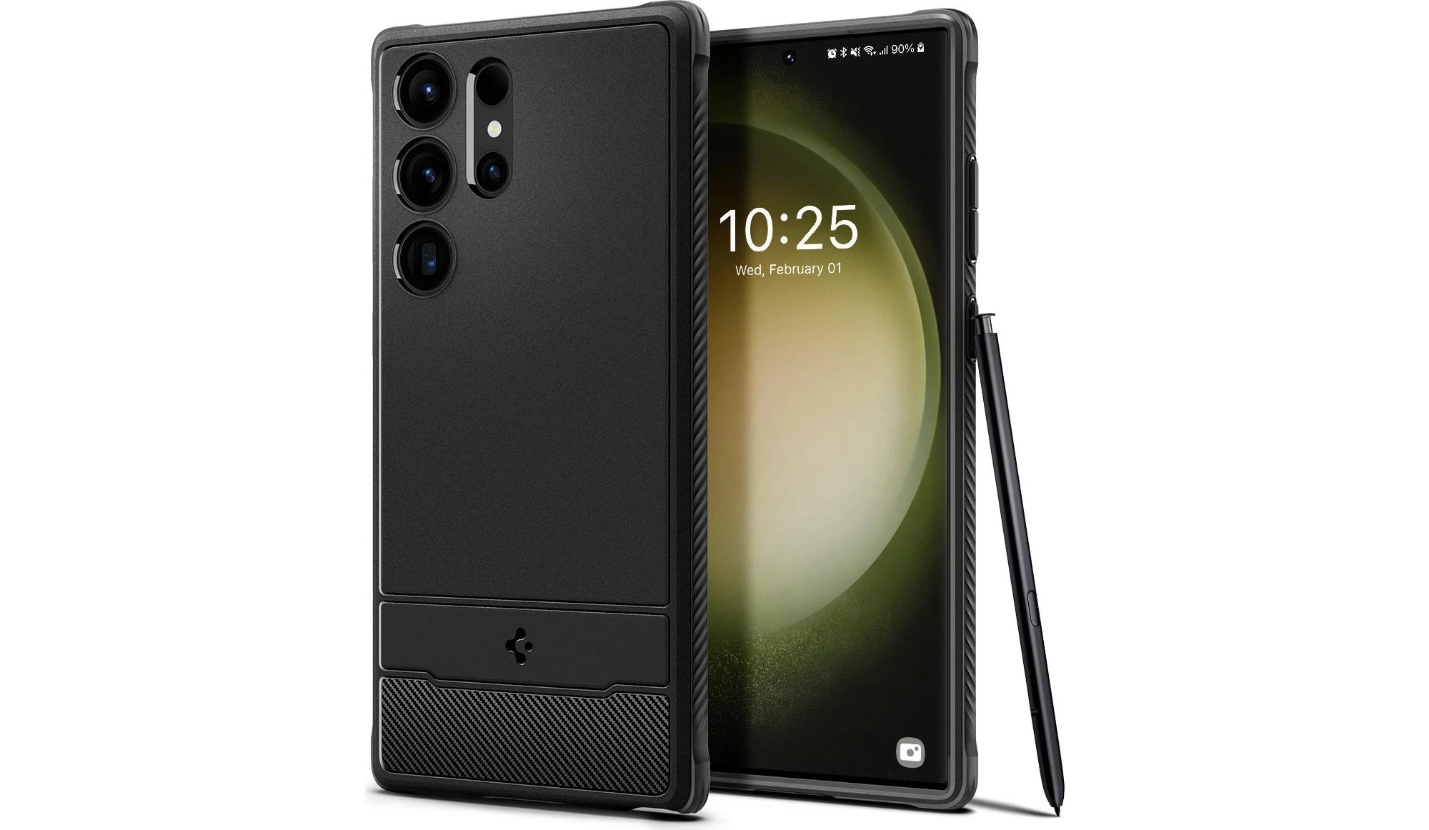 Spigen Rugged Armor Back Cover Matte Black (Samsung Galaxy S23 Ultra) | BestPrice.gr