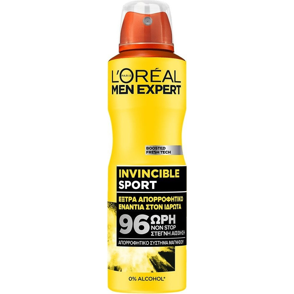 L'Oreal Paris Expert Invincible Sport Ανδρικό Αποσμητικό Spray 96h ...