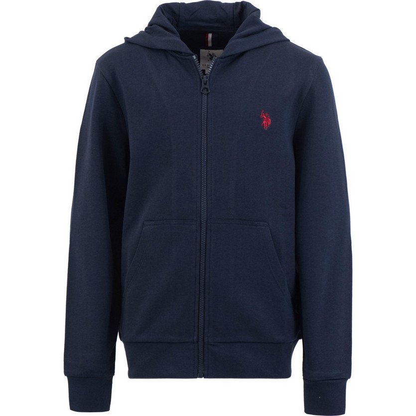 U.S. Polo Assn. Παιδική Ζακέτα Φούτερ με Κουκούλα και Φερμουάρ Navy ...