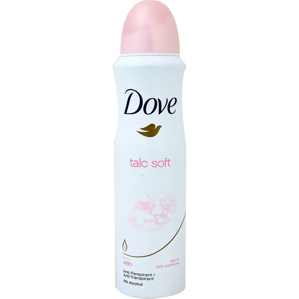 Dove Talc Soft Γυναικείο Αποσμητικό Spray 48h 150ml | BestPrice.gr