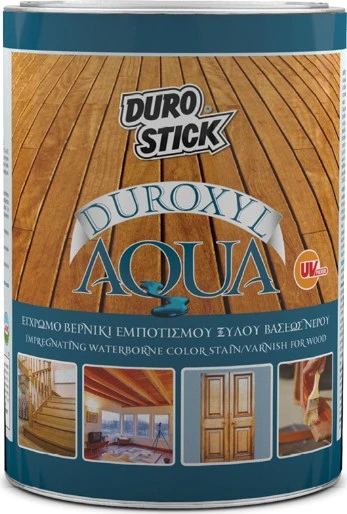 Durostick Duroxyl Aqua Βερνίκι Εμποτισμού Ξύλου Νερού Ματ Τικ 0.75lt ...