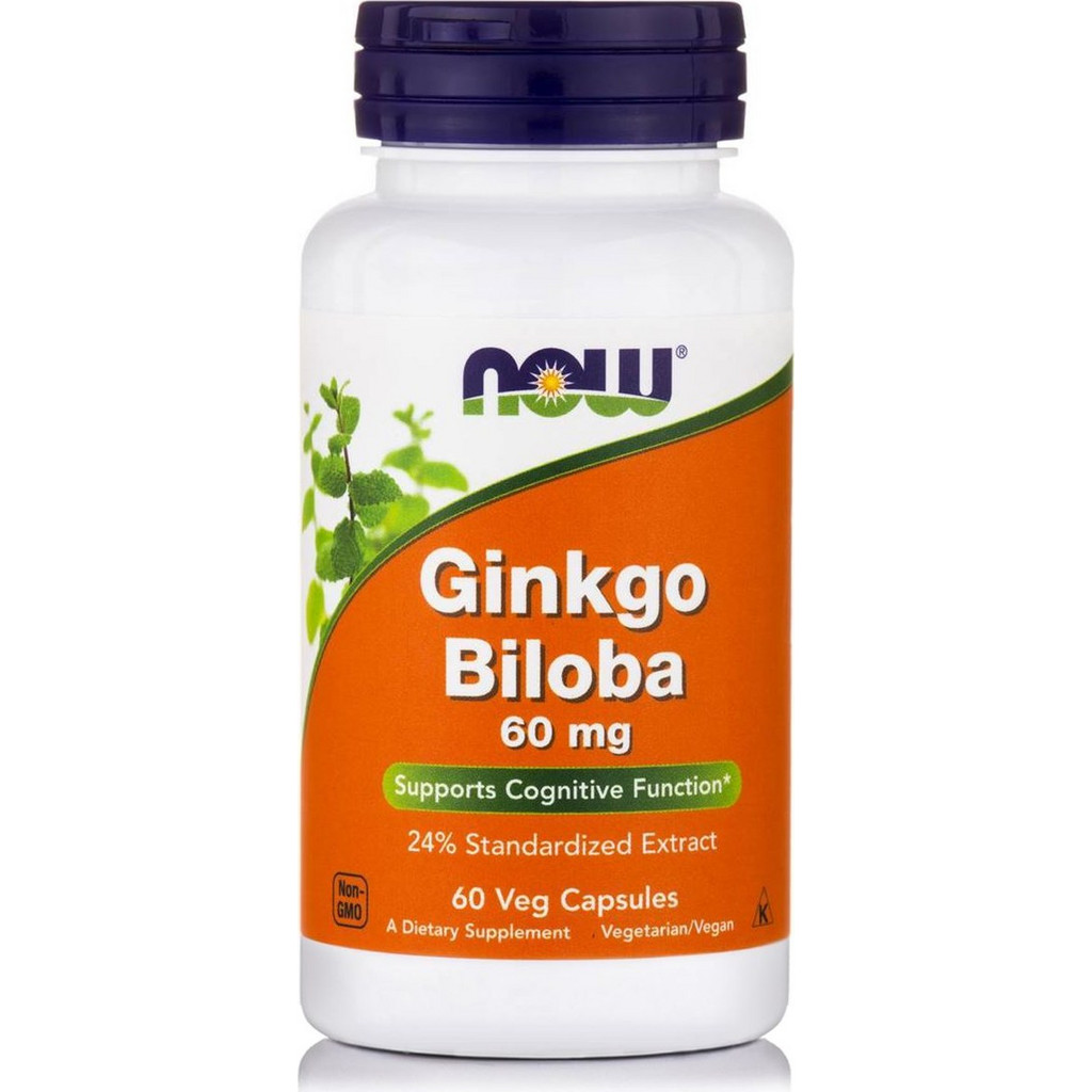 Now Foods Ginkgo Biloba 60mg 60 Κάψουλες | BestPrice.gr