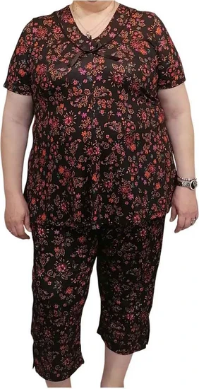 Koyote Σετ Γυναικείες Πιτζάμες Καλοκαιρινές Μαύρες Κόκκινες KG6402 ...