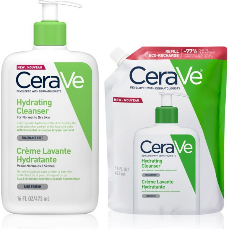 CeraVe Hydrating Cleanser Κρέμα Καθαρισμού Προσώπου για Ακμή 473ml ...