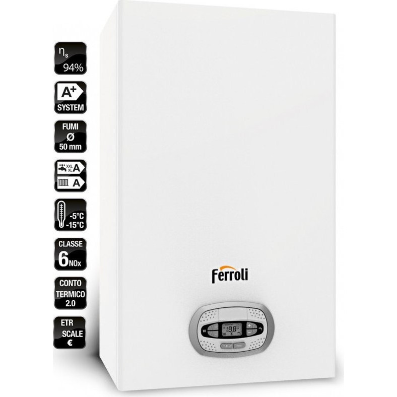 Ferroli Bluehelix Tech RRT 28C Επιτοίχιος Λέβητας Αερίου Συμπύκνωσης ...