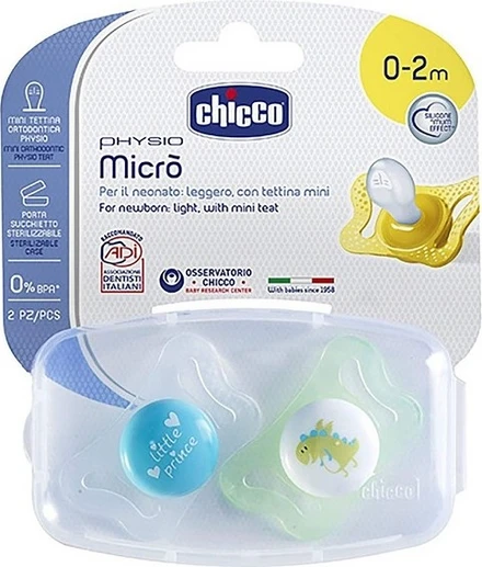 Chicco Micro Ανατομικές Ορθοδοντικές Πιπίλες Σιλικόνης 0m+ Little ...