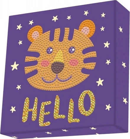 Diamond Dotz Hello Tiger Καμβάς Diamond Painting Kit 15x15cm DBX.070 ...