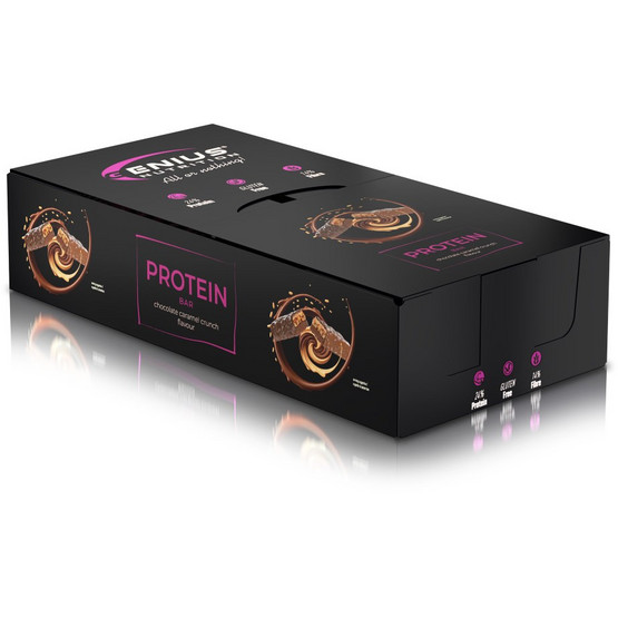 Genius Nutrition Multilayer Protein Bar Chocolate Caramel Crunch 50gr ...