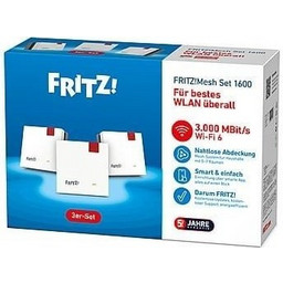 AVM FRITZ!Mesh 1600 Mesh WiFi Extender Dual Band (2.4 & 5GHz) 1000Mbps ...